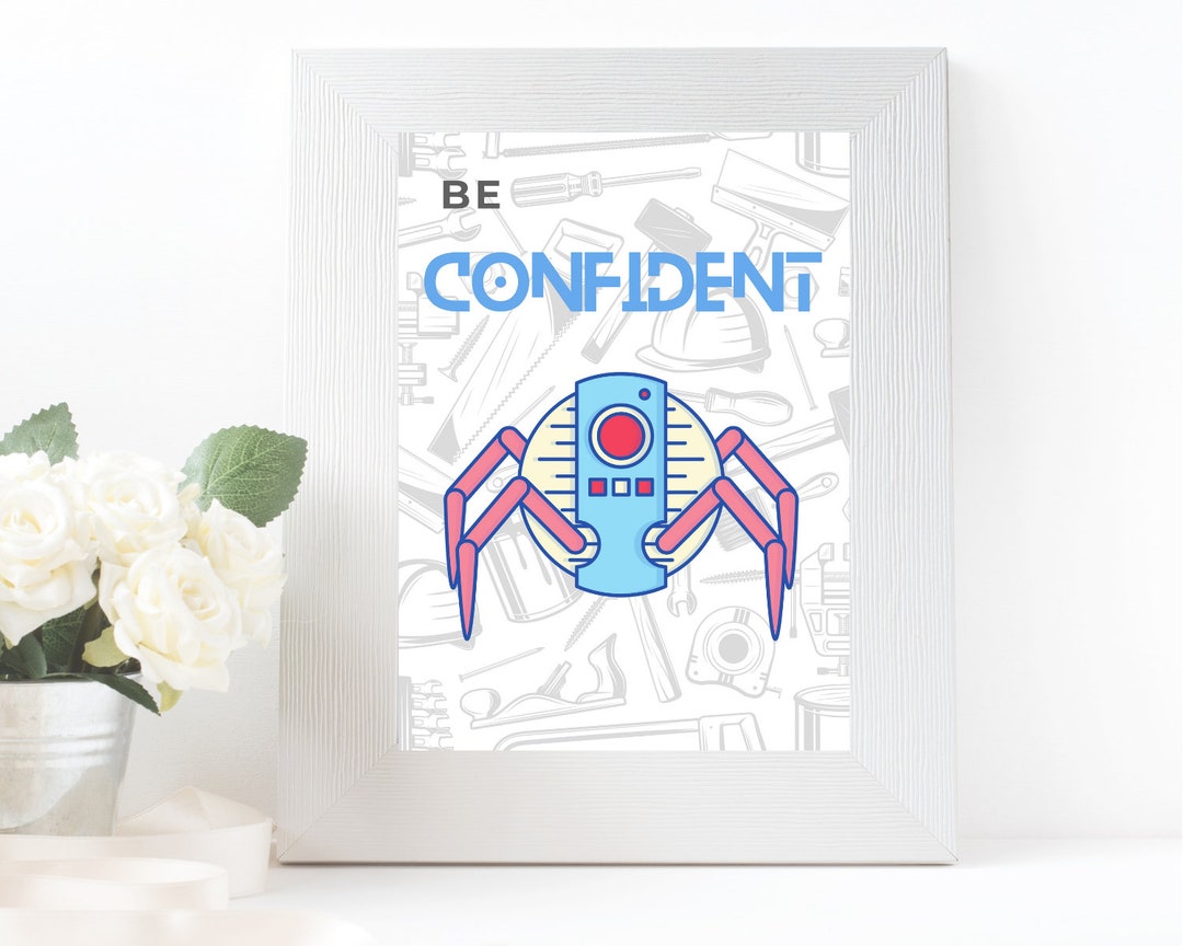 Robot Positive Affirmation Printable - Be Confident - Nursery Prints ...