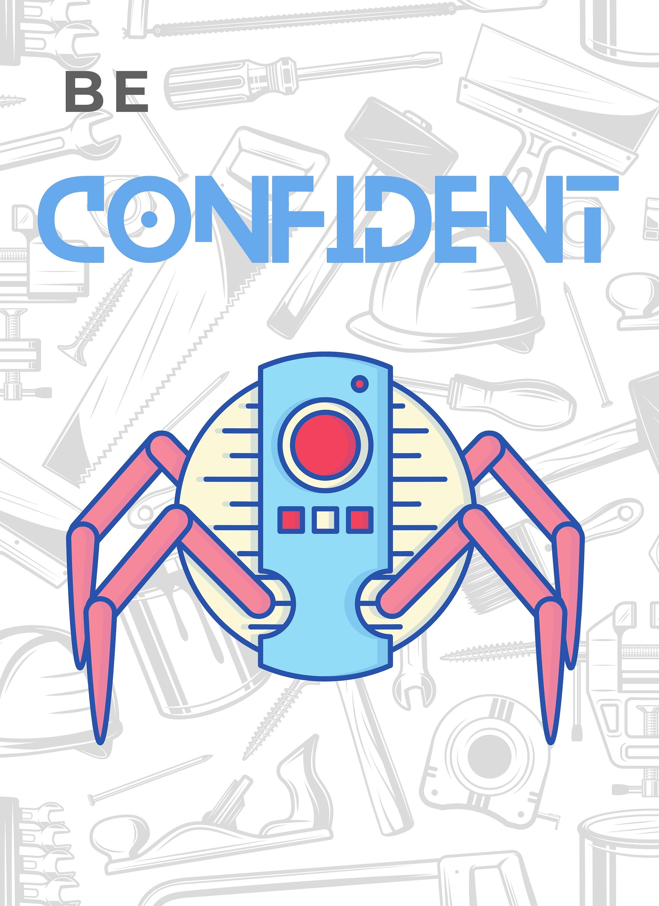 Robot Positive Affirmation Printable Be Confident Nursery Prints ...