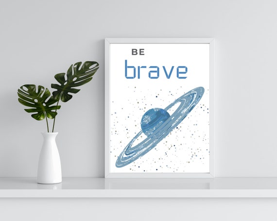 Space Positive Affirmation Printable Be Brave Space | Etsy