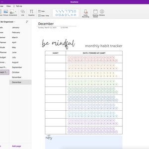Onenote Planner, Positive Affirmation Rainbow Planner - Be Organized ...