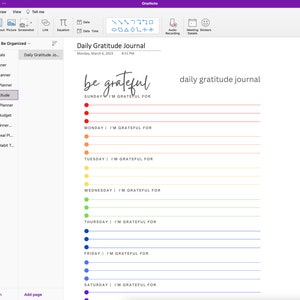 Onenote Planner, Positive Affirmation Rainbow Planner - Be Organized ...