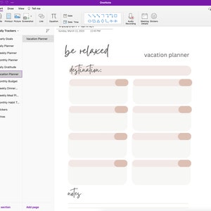 Onenote Planner, Positive Affirmation Planner - Be Organized, Be ...