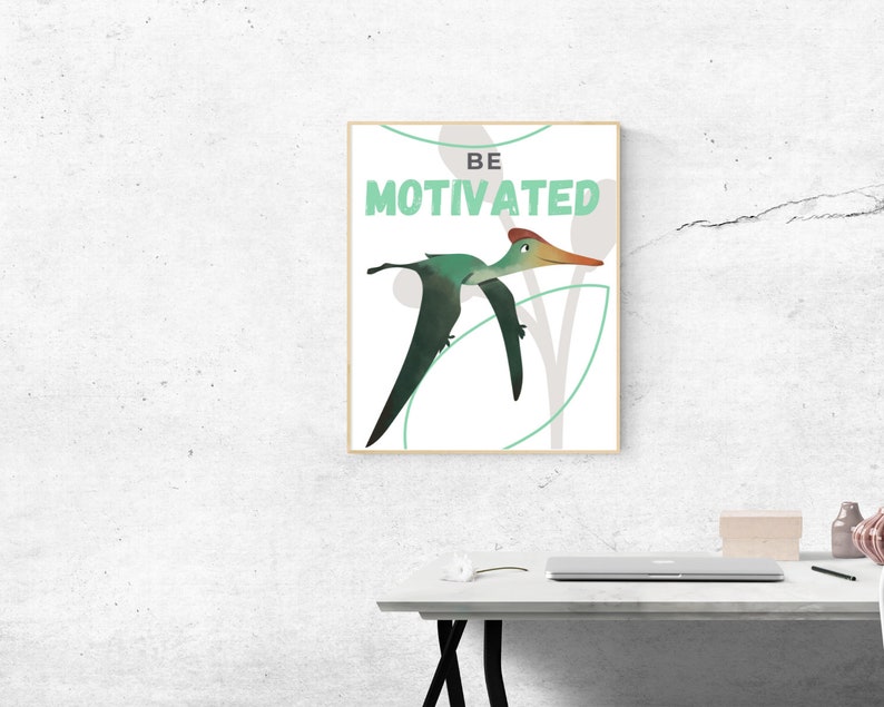 Dinosaur Positive Affirmation Printable - Be Motivated - Nursery Prints ...