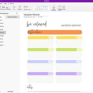 Onenote Planner, Positive Affirmation Rainbow Planner - Be Organized ...