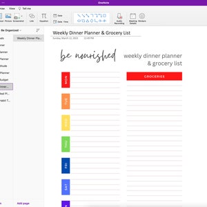 Onenote Planner, Positive Affirmation Rainbow Planner - Be Organized ...