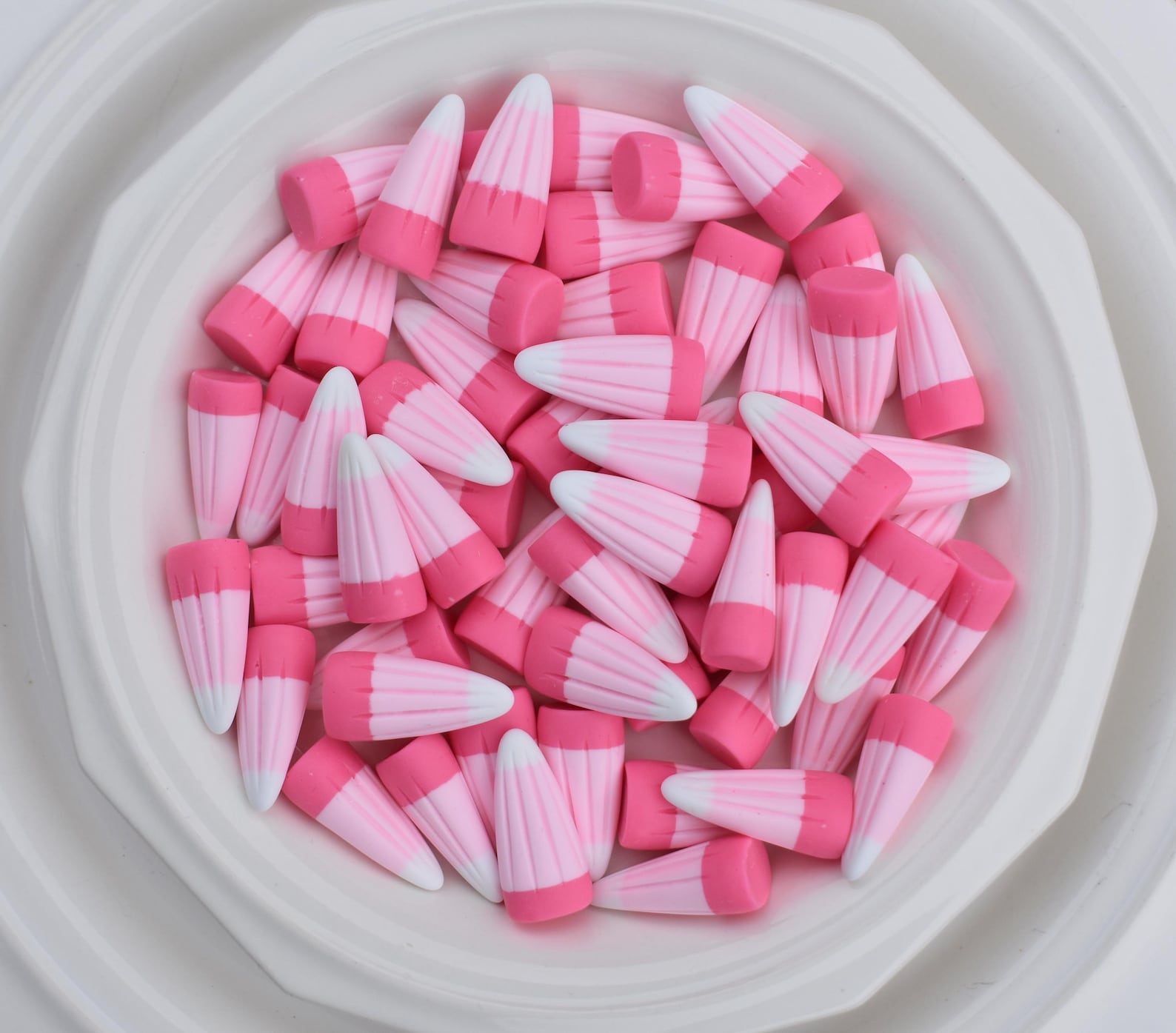 Large Pink Candy Corn, Fake Candy, Faux Candy Corn, Tiered Tray Candy ...