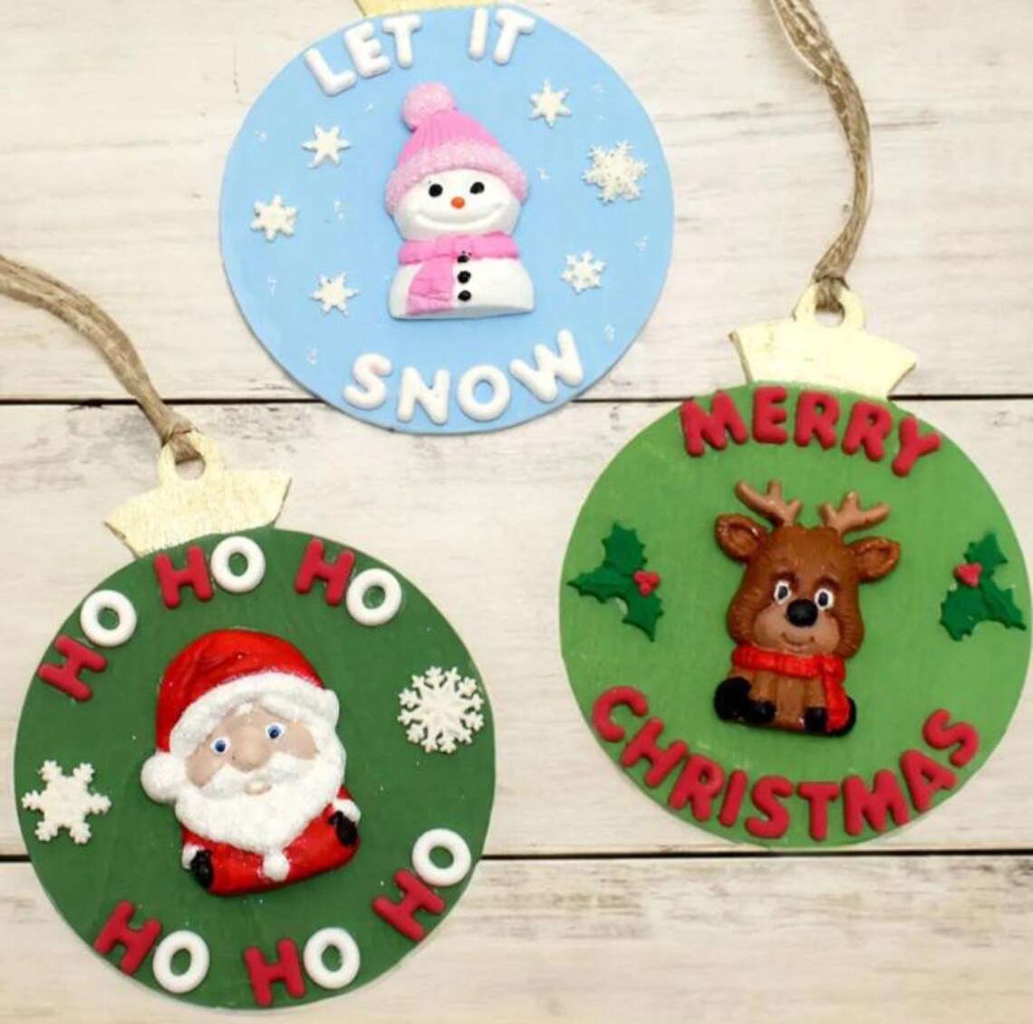 Christmas Santa, Snowman, Reindeer Silicone Mold, Candle Molds, Fake ...