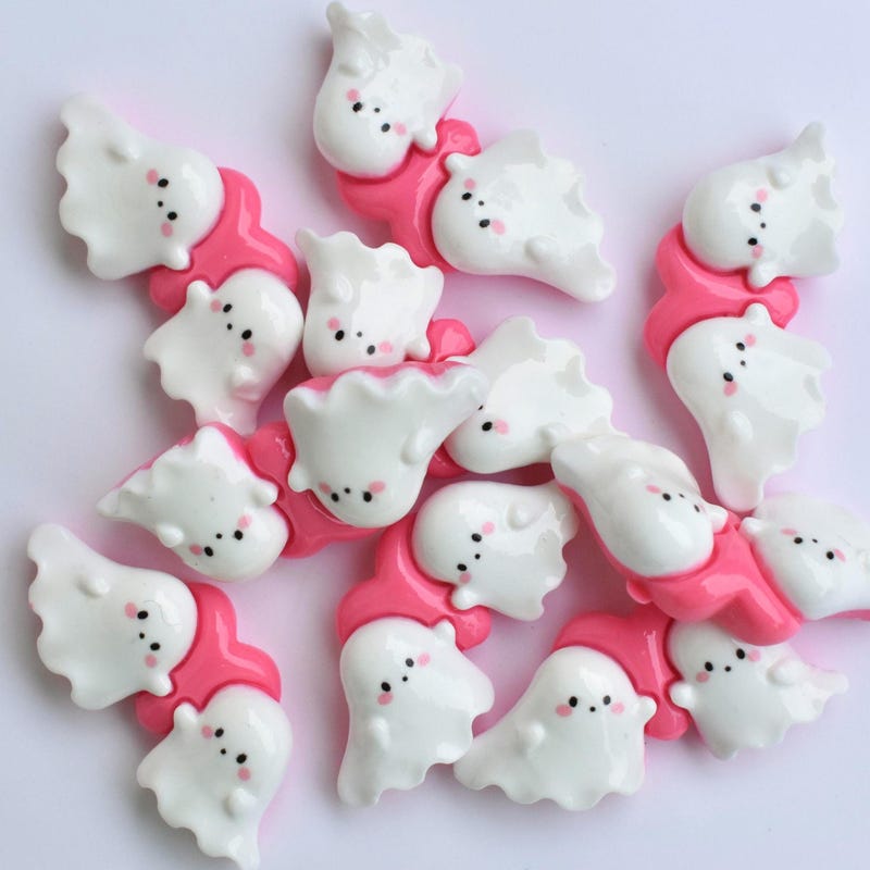 Pink Ghost Face Charms - Etsy