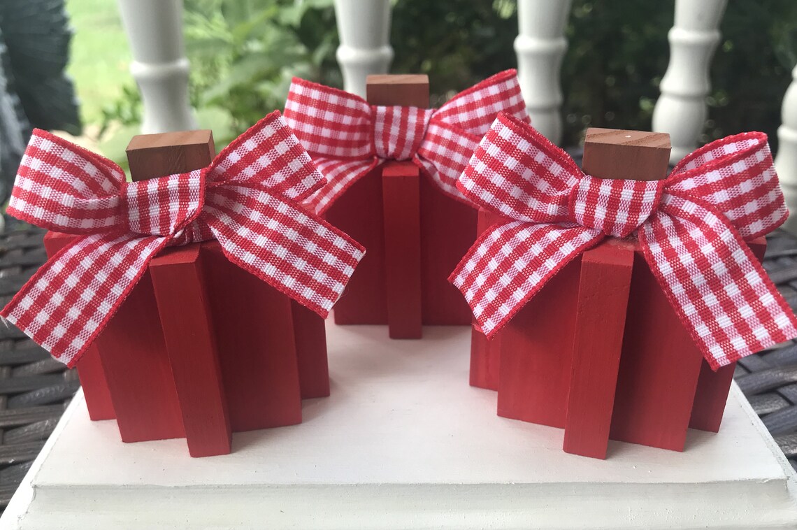 Set of 3 Wooden Apples Jenga Block Apples Fall Decor Tiered - Etsy