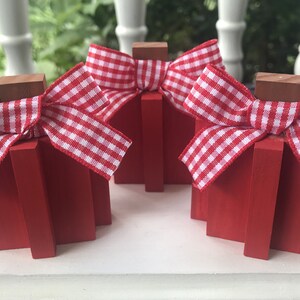 Set of 3 Wooden Apples, Jenga Block Apples, Fall Decor, Tiered Tray ...