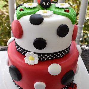 PREORDER Two Tiered Lady Bug Fake Cake, Summer Decor, Home Decor, Lady ...