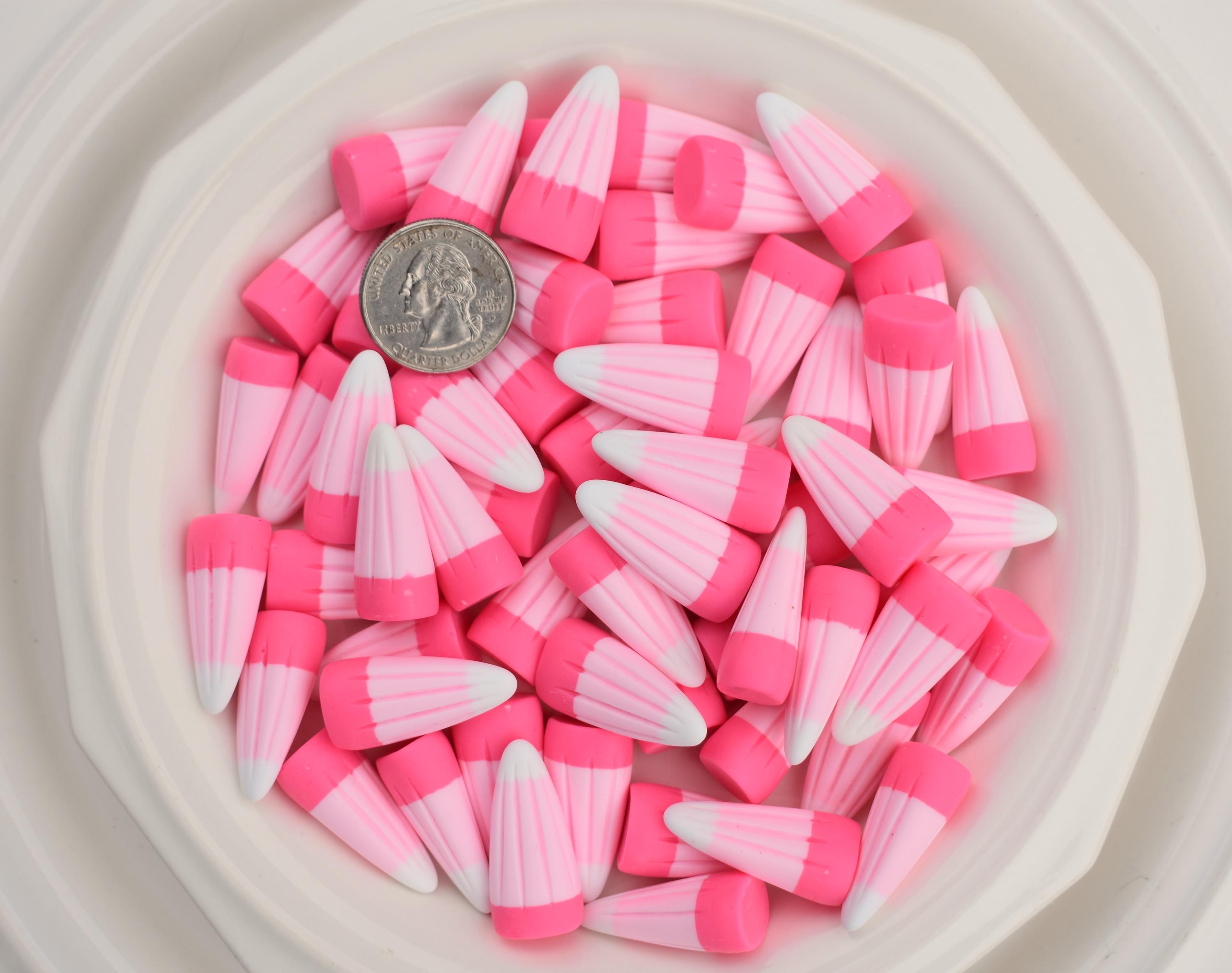 Large Pink Candy Corn, Fake Candy, Faux Candy Corn, Tiered Tray Candy ...
