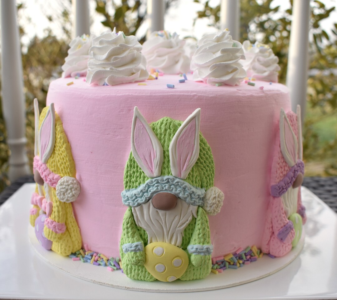 PREORDER Easter Bunny Gnome Fake Cake, Easter Decor, Home Decor, Bunny ...