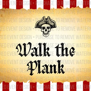 Pirate Party Printable Design Sign Bundle 10x8 - Etsy