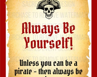 Pirate Party Printable Design Sign Bundle 10x8 - Etsy