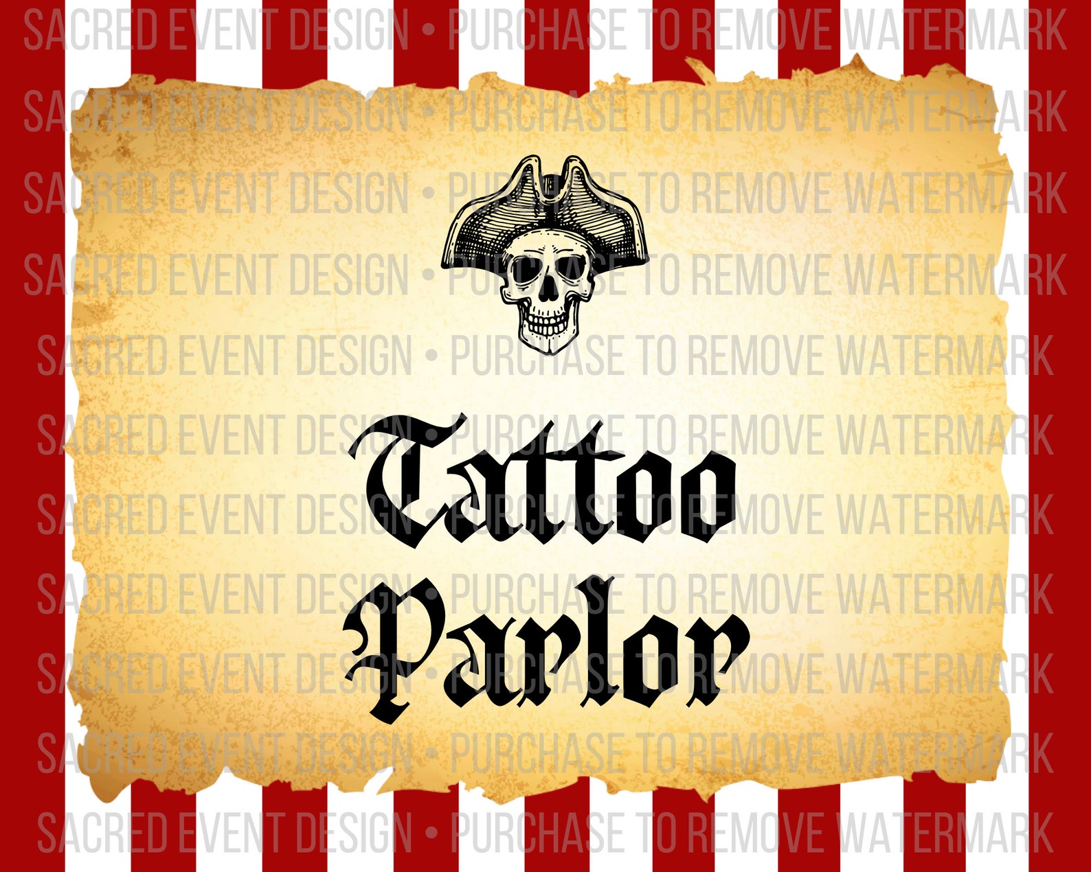 Pirate Party Printable Design Sign Bundle 10x8 - Etsy