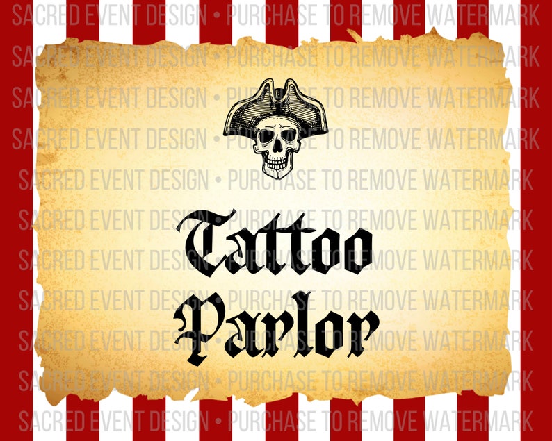 Pirate Party Printable Design Sign Bundle 10x8 - Etsy