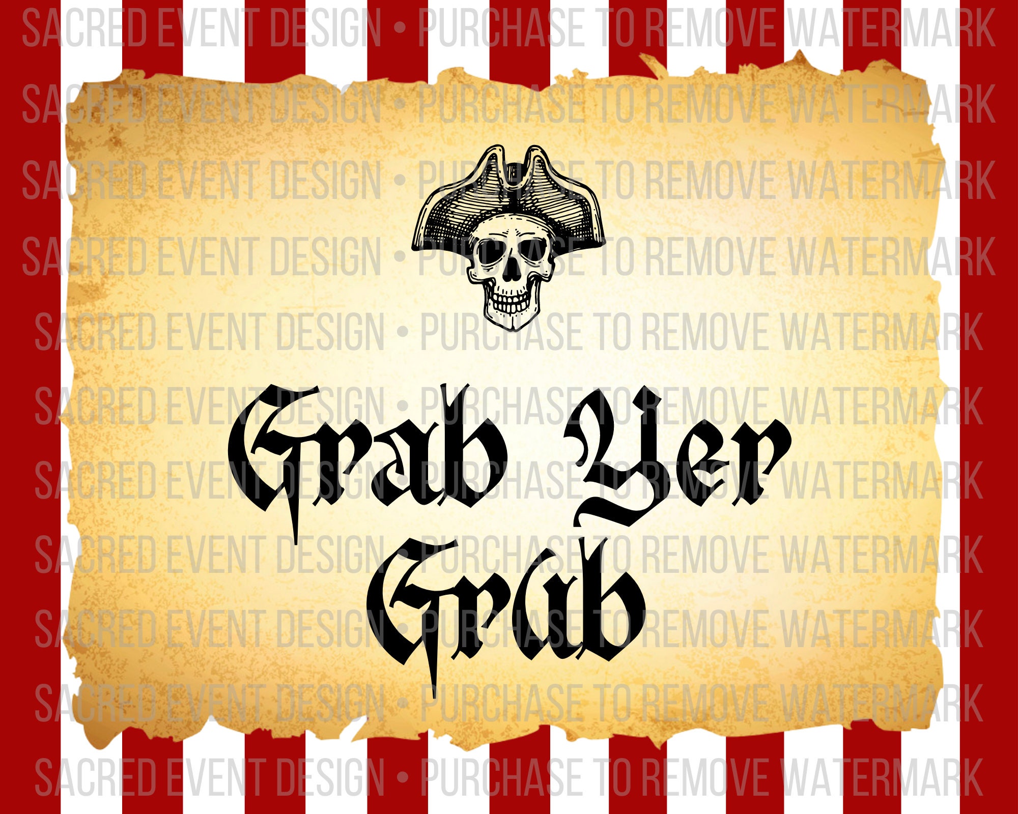 Pirate Party Printable Design Sign Bundle 10x8 - Etsy