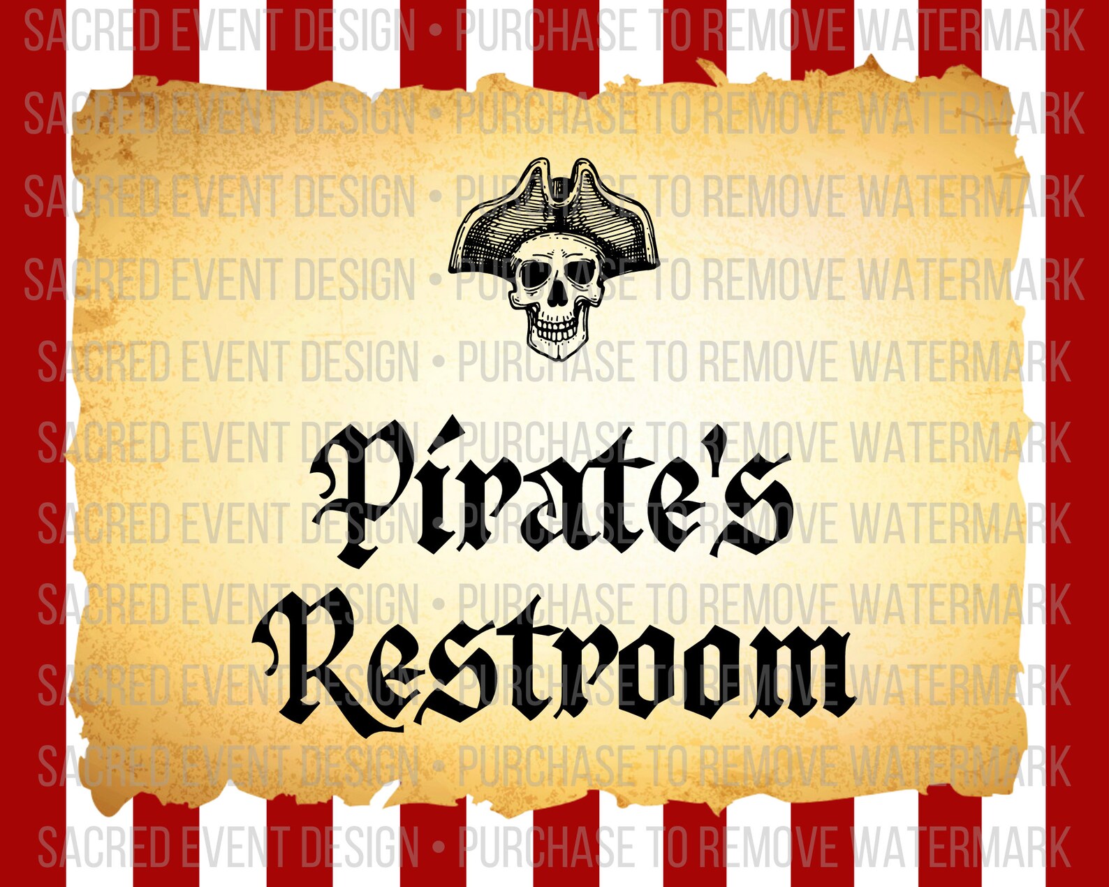 Pirate Party Printable Design Sign Bundle 10x8 - Etsy