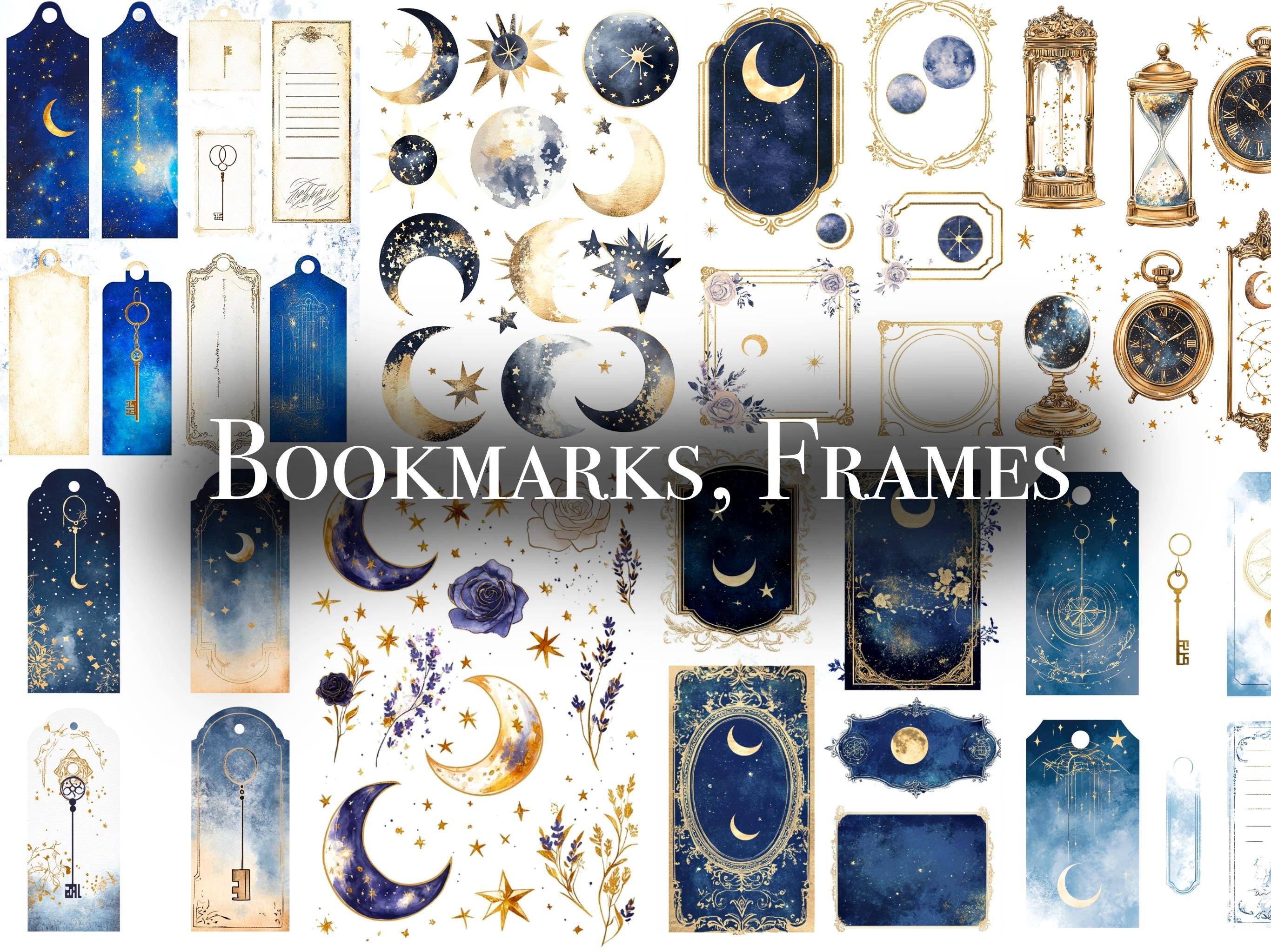 Junk Journal Printable Kit, Starry Night, Celestial Pages, Spiritual ...