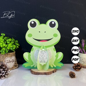 Frog Lantern PDF, SVG, Studio Template - DIY Frog Paper Cut Template ...