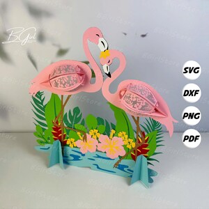 Lantern Flamingo Couple Lantern PDF, SVG, Studio Template - DIY ...