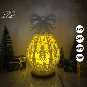 Christmas Angel Lantern Droplet SVG for Cricut Projects DIY, Paper ...
