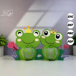 Frog Lantern PDF, SVG, Studio Template - DIY Frog Paper Cut Template ...