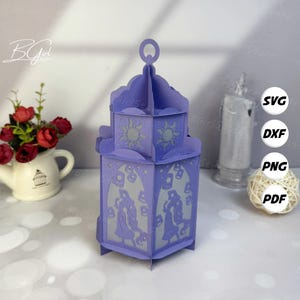 Princess Lantern PDF, SVG, Studio Template - DIY Princess Paper Cut ...