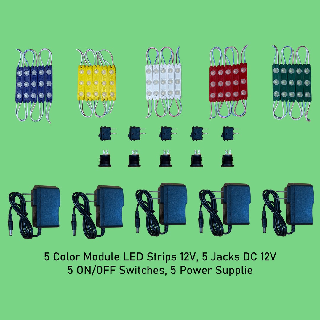 Combo 5 Color Module LED Strips 12V for Shadow Box - Light Box - Shadow ...