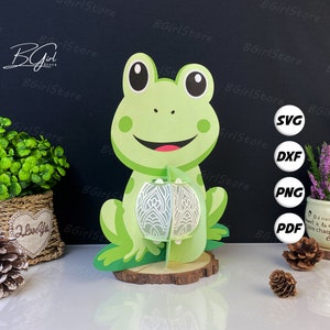 Frog Lantern PDF, SVG, Studio Template - DIY Frog Paper Cut Template ...