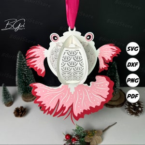 Fish Lantern SVG - Goldfish Lantern Paper Cut - Paper Cutting Template ...