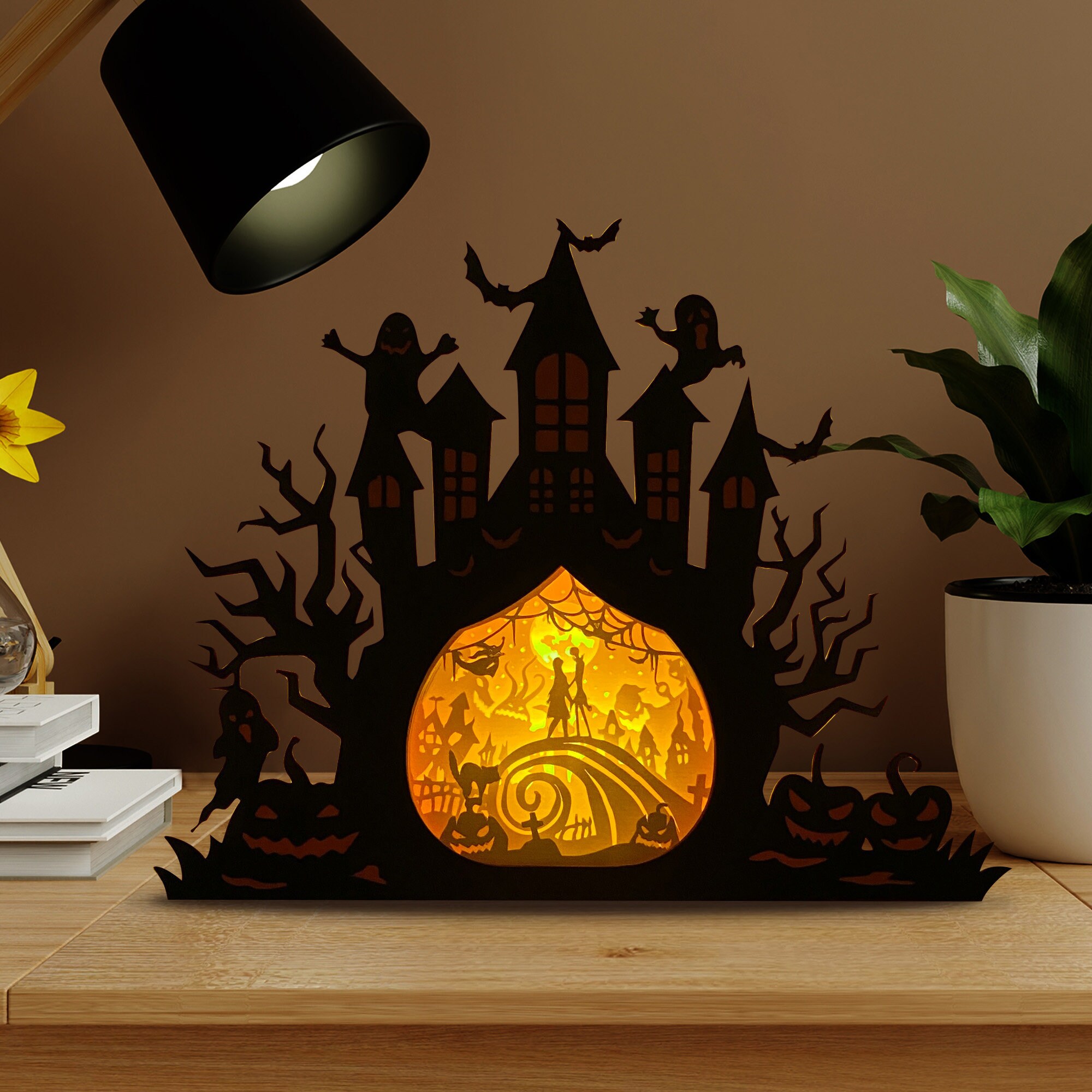 Nightmare 1 Haunted Castle Lantern SVG for Cricut Projects DIY, Castle ...