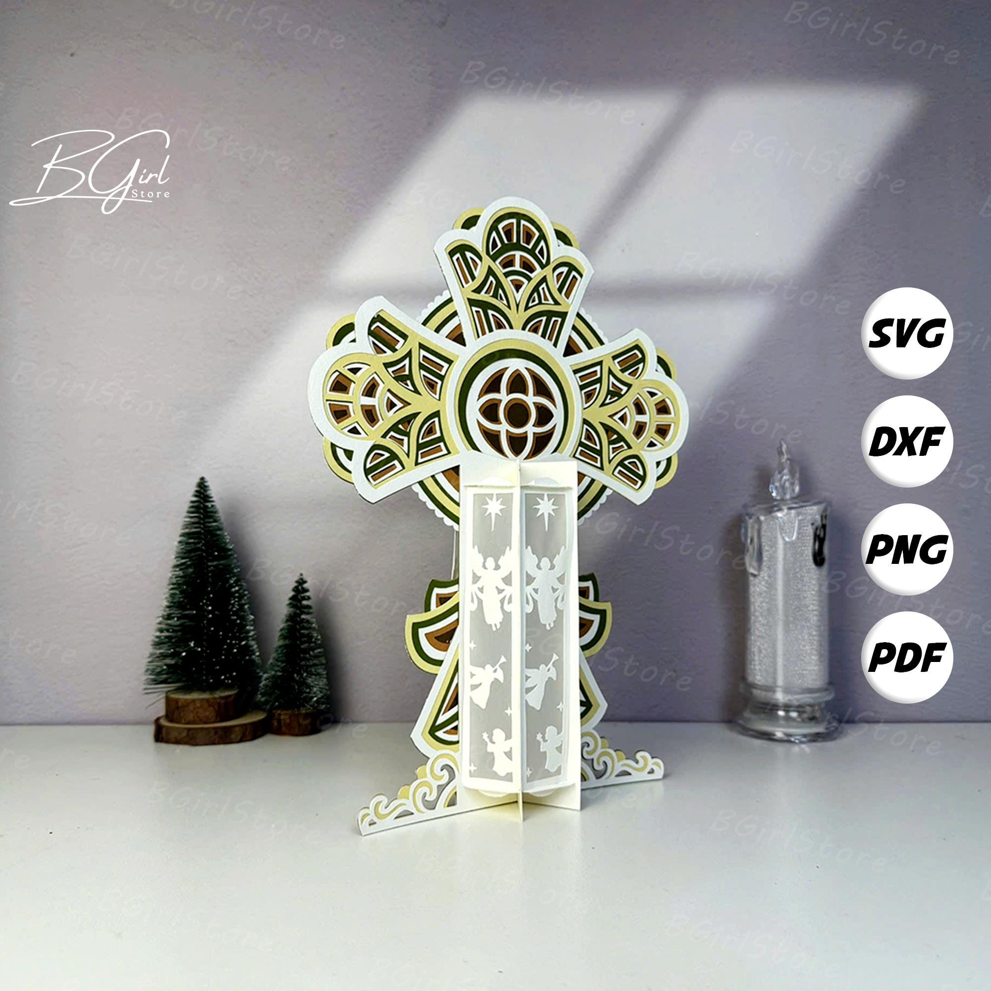 Cross Lantern SVG - DIY Lantern Cross Paper Lanterns - Paper Cutting ...