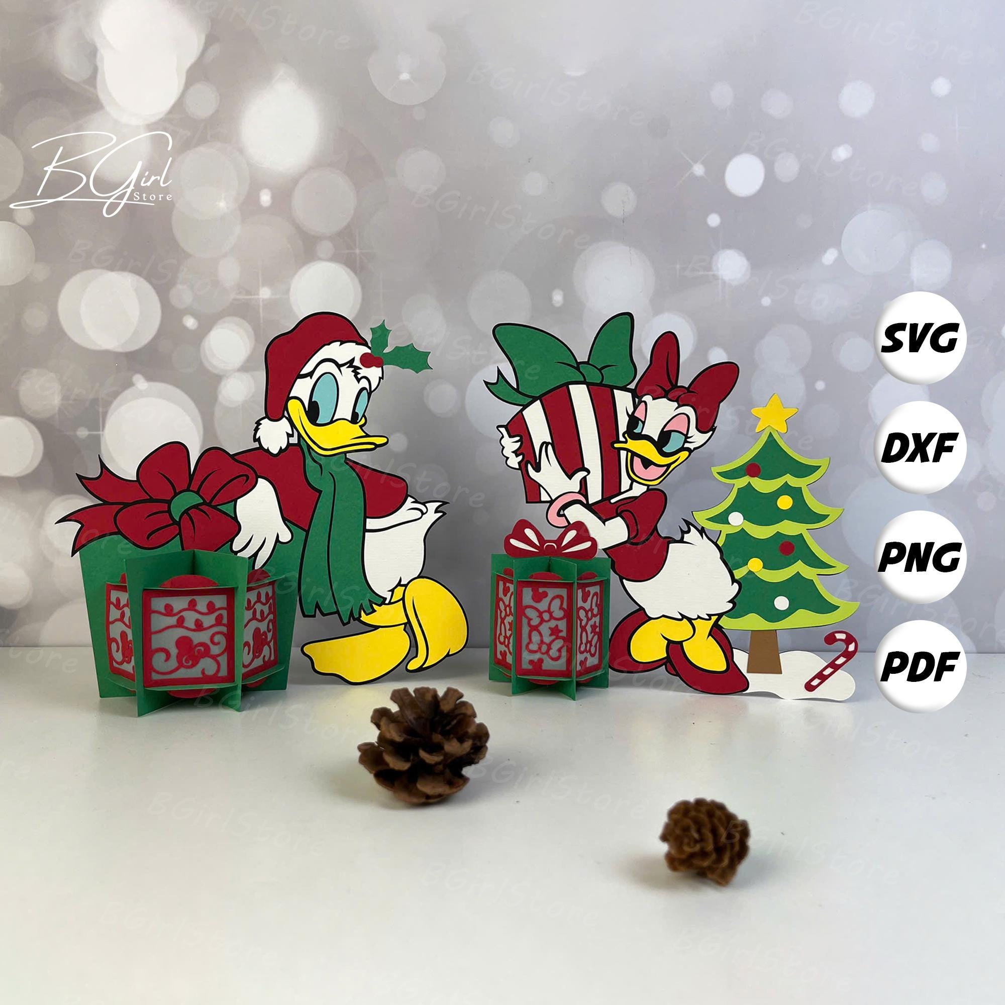 Pack 2 Duck Xmas Lantern PDF, SVG, Studio Template - DIY Duck Lantern ...