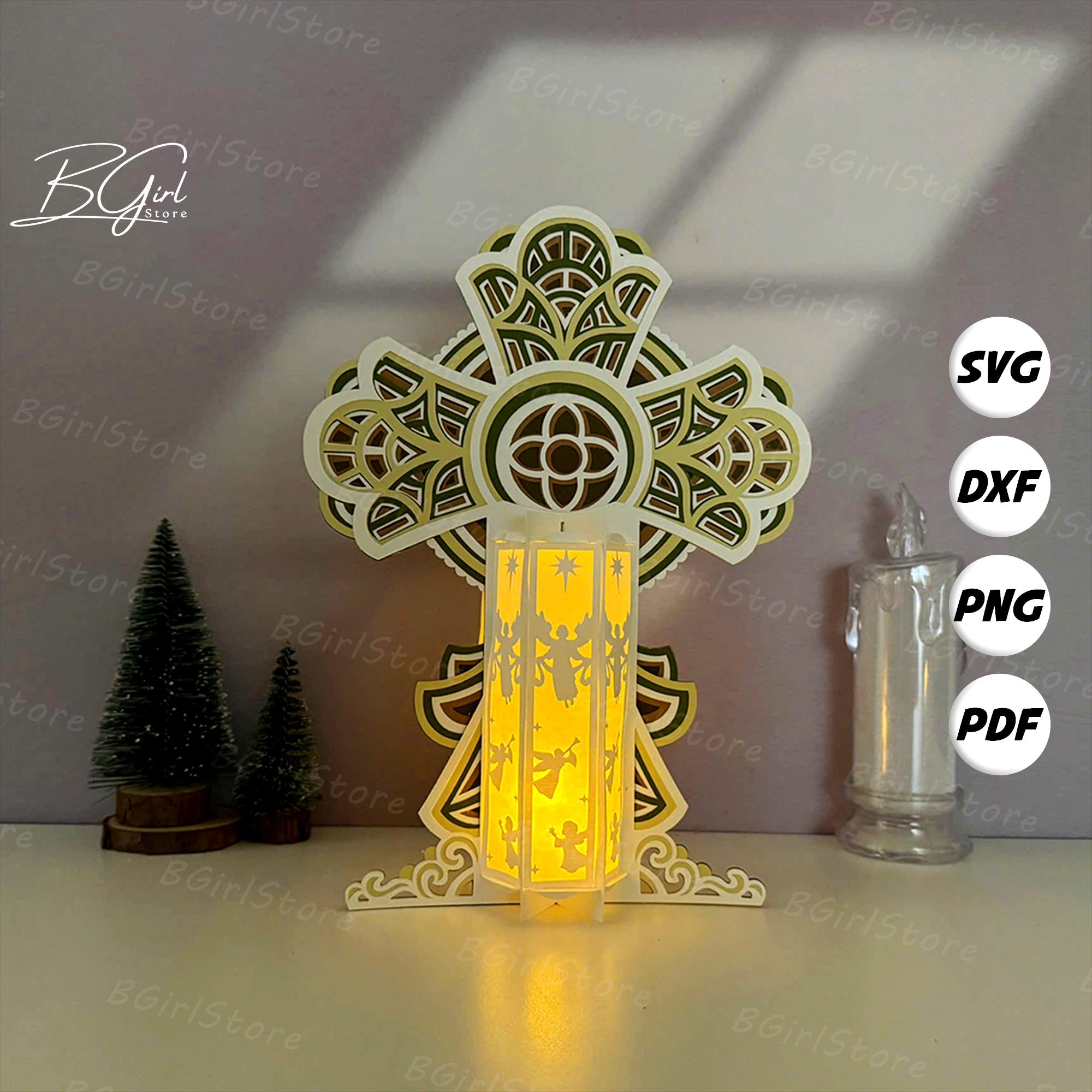 Cross Lantern SVG - DIY Lantern Cross Paper Lanterns - Paper Cutting ...