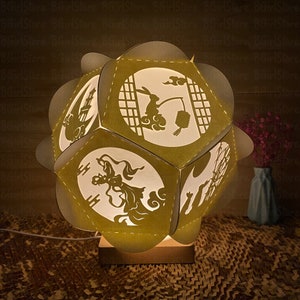 Mid Autumn Paper Cut Lantern Svg File, Mid Autumn Pentagon Lantern ...