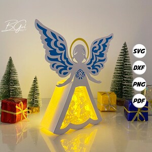 Angel Box SVG for Cricut Projects DIY, Paper Angel Box for Christmas ...