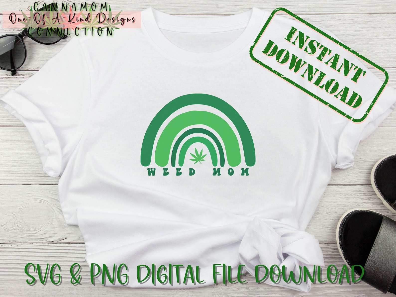 Weed Mom Boho Rainbow SVG PNG Clipart for Weed Decor Stoner - Etsy