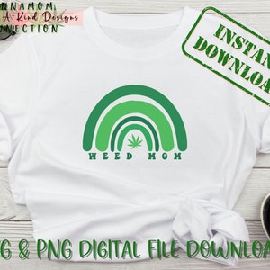 Weed Mom Boho Rainbow SVG PNG Clipart for Weed Decor, Stoner Merch Stuff, Stoner Gifts for Her ...