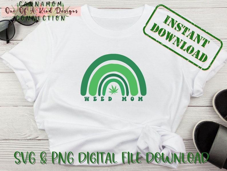 Weed Mom Boho Rainbow SVG PNG Clipart for Weed Decor, Stoner Merch ...