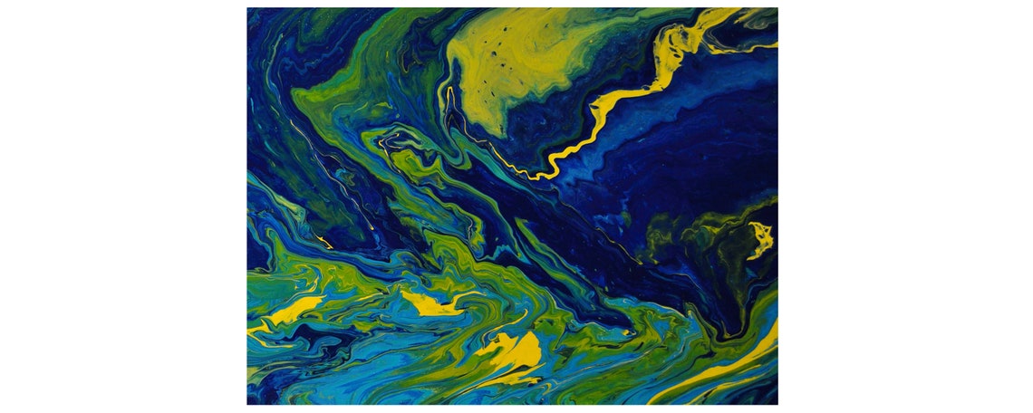 Translucent Revitalization – Abstract Digital Canvas Pour Painting ...