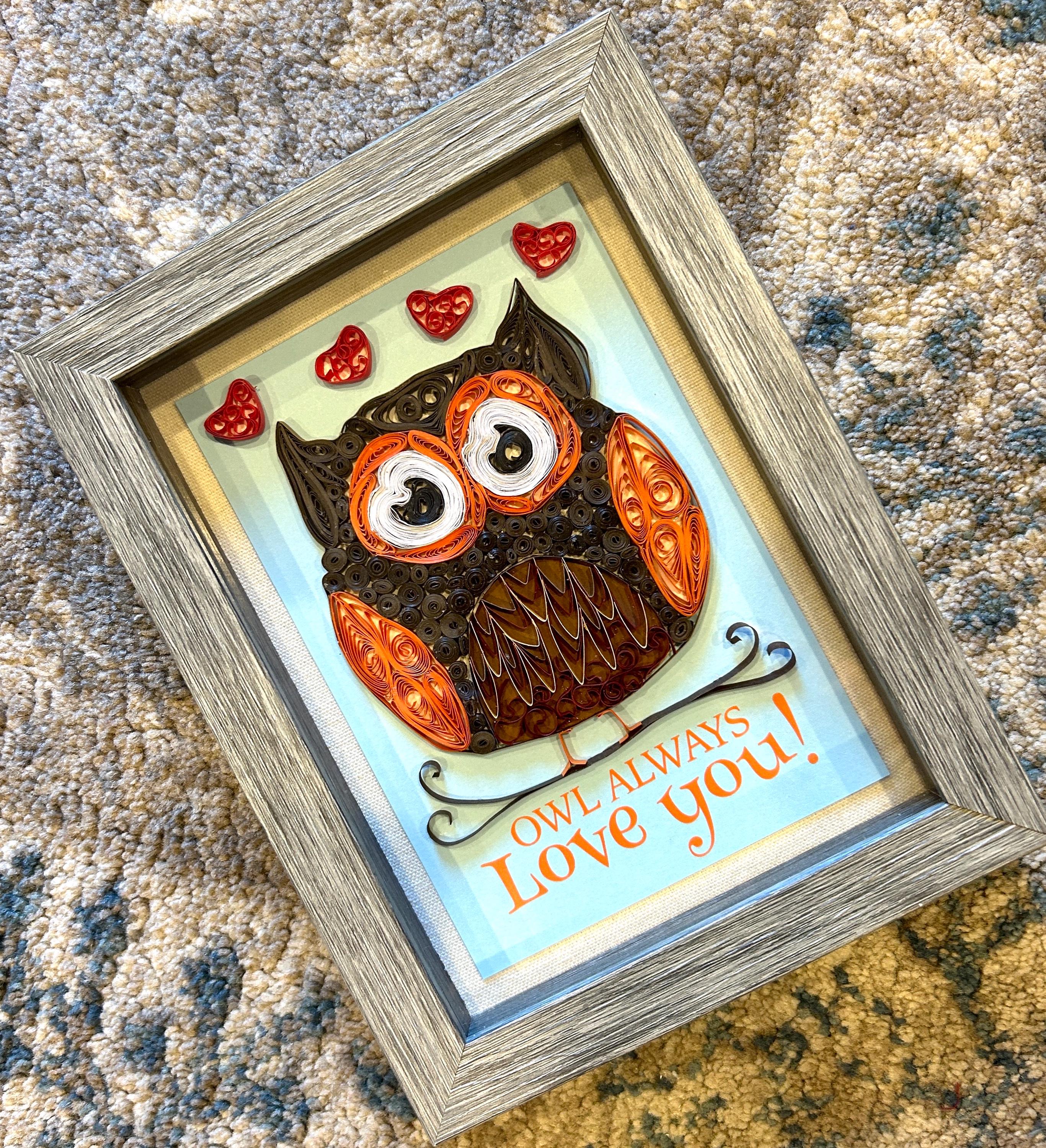 Quilled Owl Always Love You Wall Shadow Box - Etsy