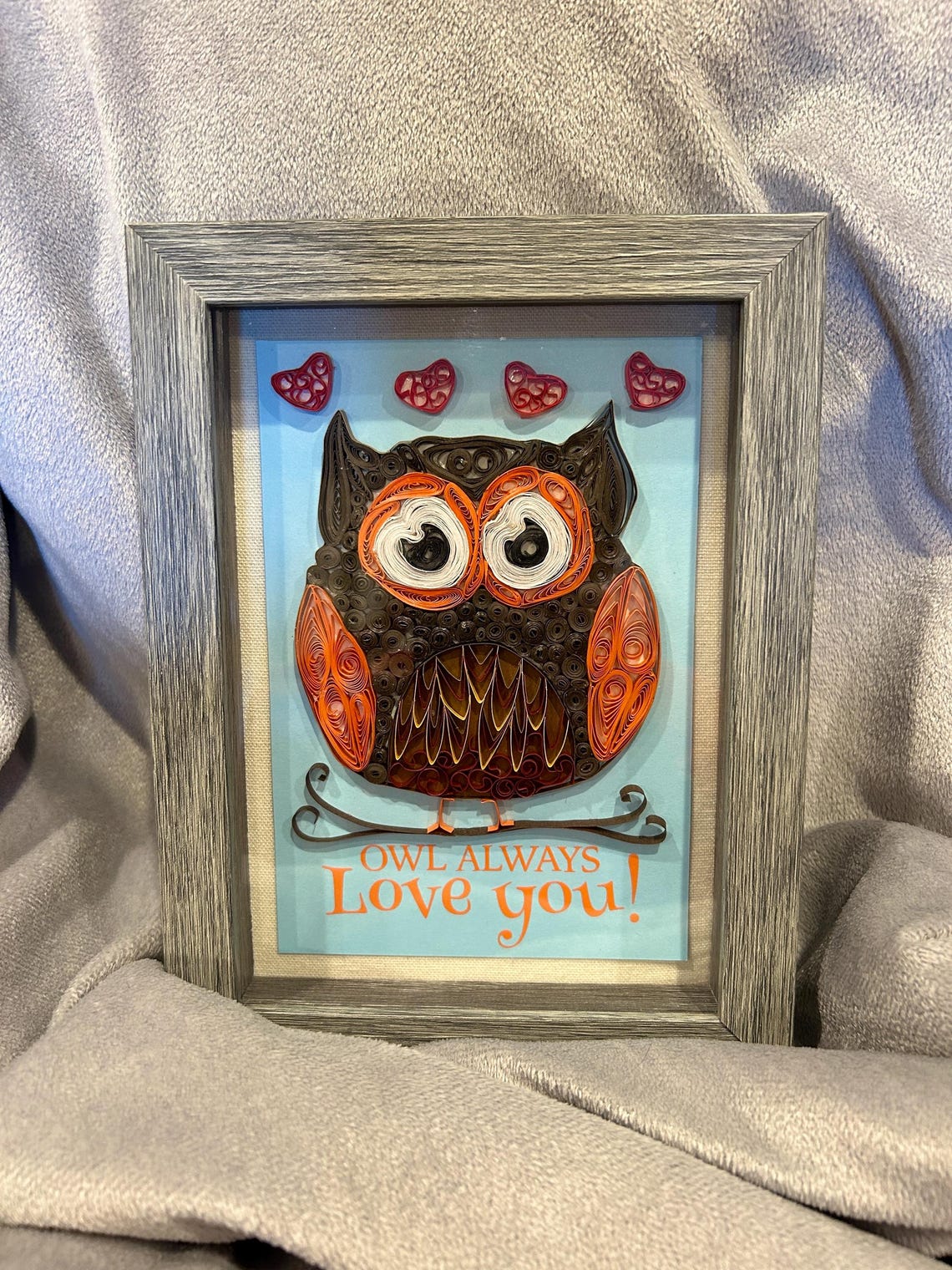 Quilled Owl Always Love You Wall Shadow Box - Etsy