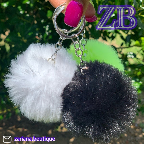 Fur Ball Keychain - Etsy