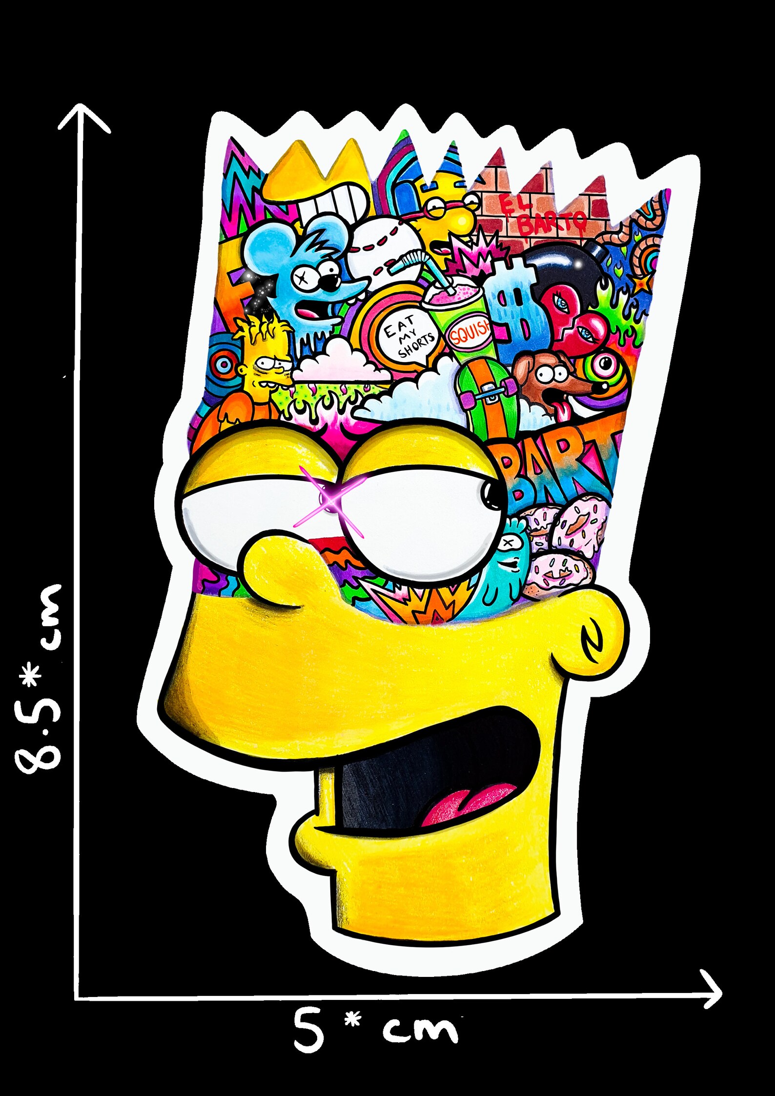 Bart Simpson 'bartman' Itchy and Scratchy, Treehouse of Horror Doodle ...