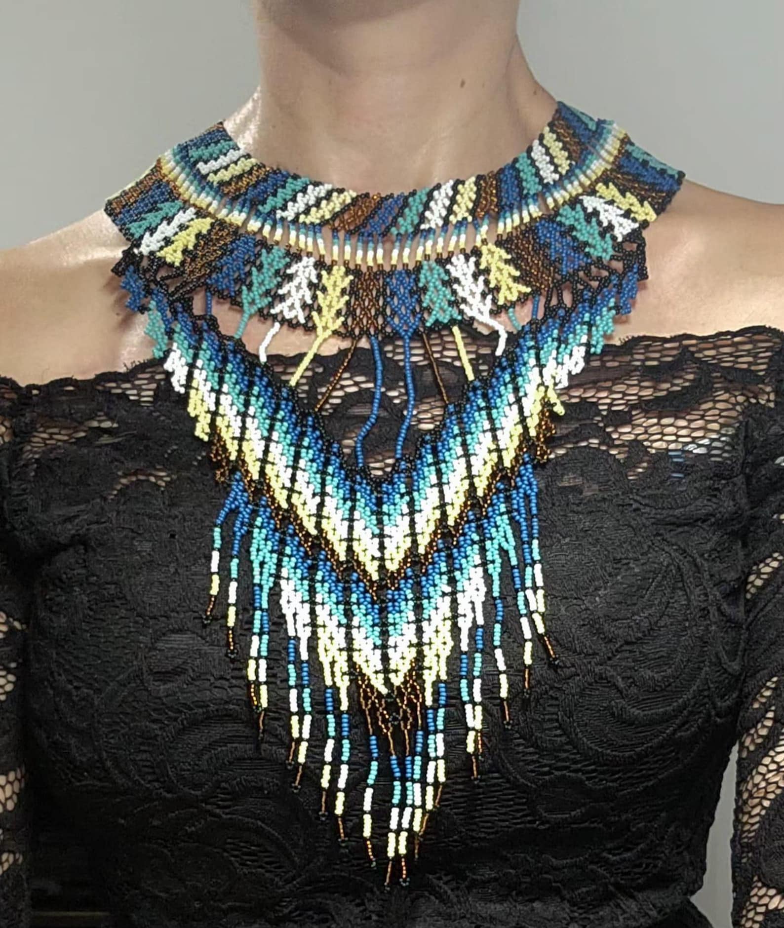 Embera Maxi Necklace. Statement Necklace - Etsy
