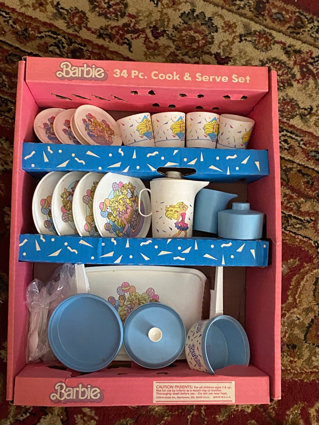 Vintage Barbie Cook & Serve Birthday Party Playset Chilton-globe, 34 ...
