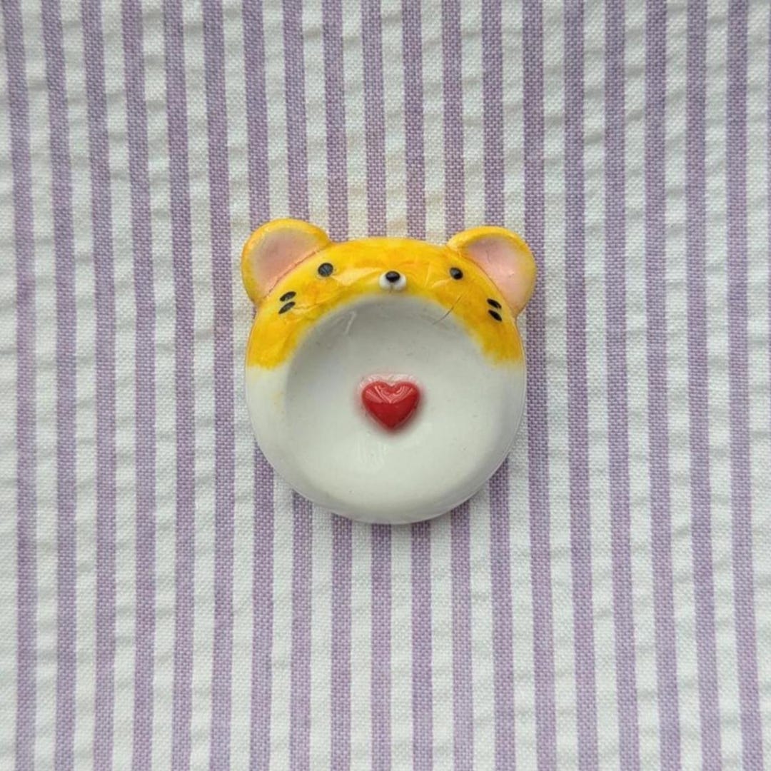 Worry Stone Hamster - Polymer Clay Keychain, Worry Stone, Fidget Stone ...