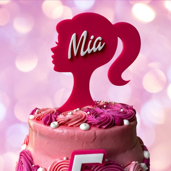 Barbie Logo Cake Charm - Etsy